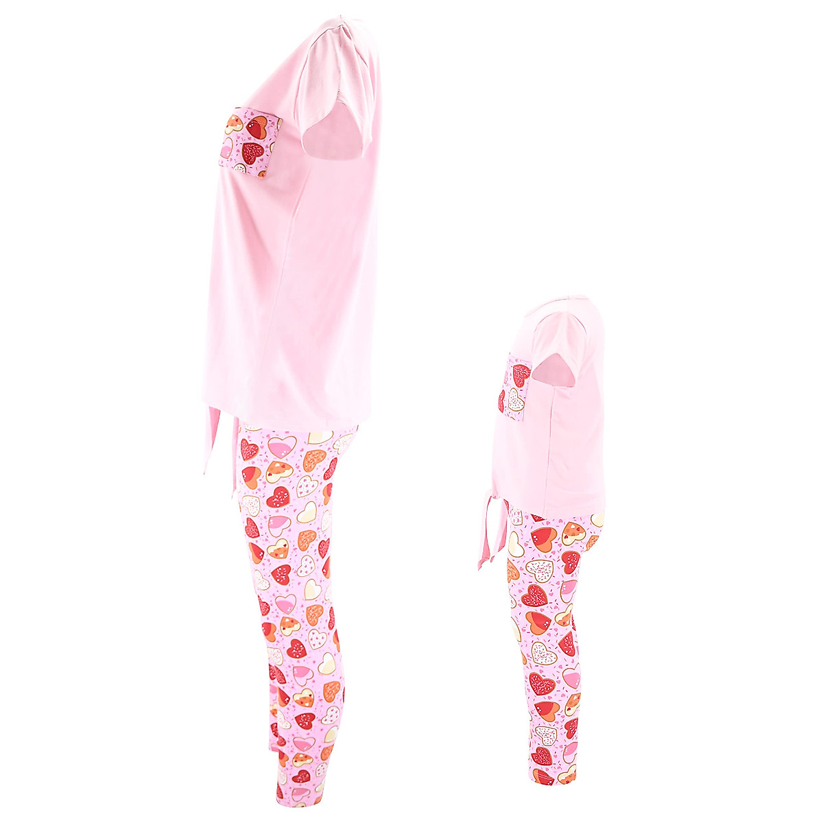 Unique Baby Mommy and Me Valentines Day Heart Cookie Matching Outfits (Md, Pink)