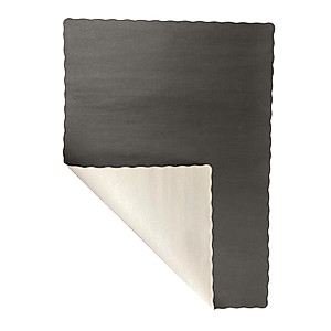 Paper Placemats - Disposable - Scalloped Edge (Black, 100)