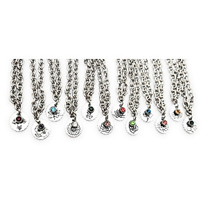 July Birthstone Charm Bracelet and Birth Month Water Lily Flower Simple Dainty Gift for Her Mom Daughter