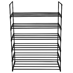 rusli8 6Tier Stackable 24-Pair Shoe Rack Metal Freestanding Storage Shelf for Dorm Room Shoe Rack Storage Organizer