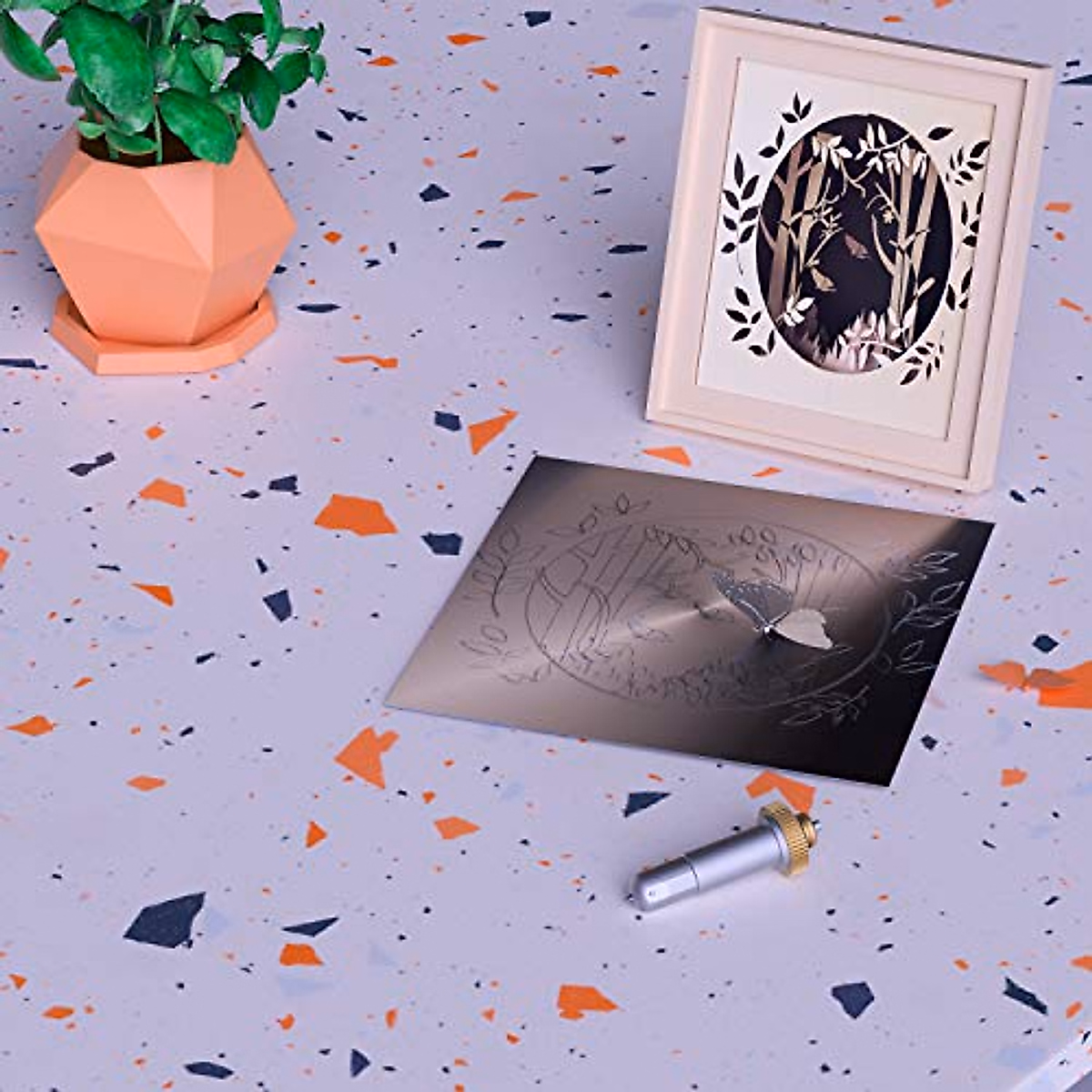 Engraving Tip and QuickSwap Housing for Maker Cutting Machines-Perfect for Flat, Soft Metals, Leather, Acrylic, Plastic, Anodized or Sublimated Aluminum and More