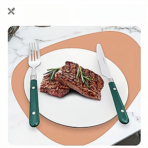 20-Piece Set-304 Thickened Stainless Steel Silverware Cutlery Set Steak Knife And Fork Spoon Dessert Tea Spoon Fruit Fork (White)