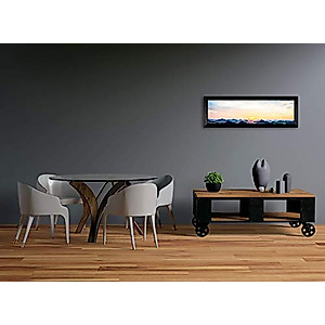 PictureFrameFactory 12”x36” Picture Frame | 1.25" Black MDF | Plexi Glass and Wire Hanging Hardware Included