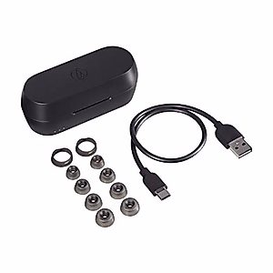 Audio-Technica ATH-CKS5TWBK Solid Bass Wireless in-Ear Headphones, Black