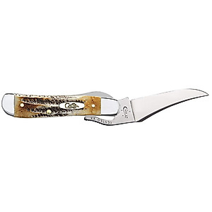Case WR XX Pocket Knife Burnt 6.5 Bonestag Russlock Item #65303 - (6.51953L SS) - Length Closed: 4 1/4 Inches