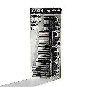 Wahl Professional Clipper Guide 4 Pack with Cutting Lengths from 1/8" to 1/2", for Professional Barbers and Stylists - Model 3160-100