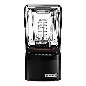 Blendtec Stealth X 885 - Brushless Commercial-Grade Blender with Sound Enclosure - Wildside + and FourSide Jar with Soft Lid - Black