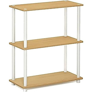 Furinno Turn-N-Tube Display Rack, 3-Tier Single, Beech