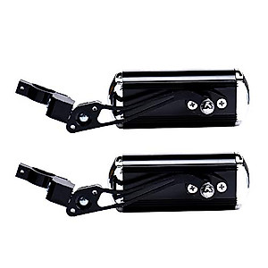 Toxz Pair Aluminum Bike Mirror Mountain Bicycle Rearview Mirrors with Bases,Handlebar End Rear Back View Mirrors,360° Rotate,Large Lens