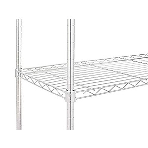 Home Storage Space HSS 5 Tier Wire Shelving Rack, Zinc, 16" Dx36 Wx72 H
