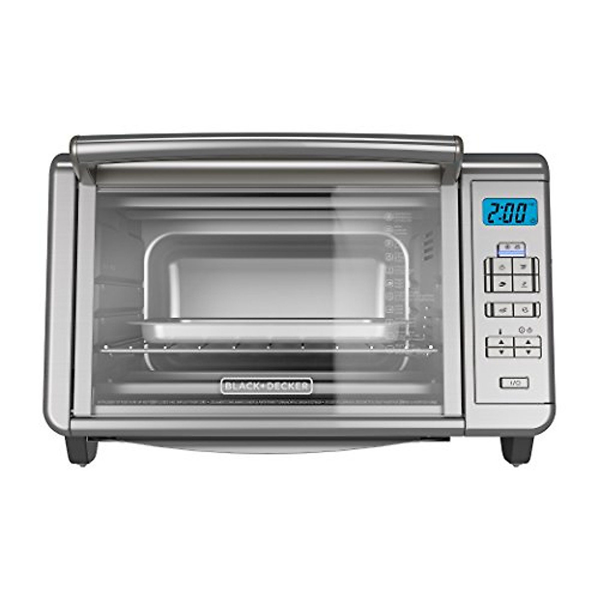 BLACK+DECKER 6-Slice Digital Convection Countertop Toaster Oven, Stainless Steel, TO3280SSD