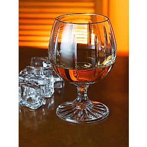 Barski Crystal - Sherry - Brandy - Cognac - Snifter - Glasses - Set of 6 - Handcrafted - Crystal Glass - Great for Spirits - Drinks - Bourbon - Wine - 11 ounce - Made in Europe