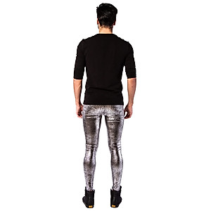 Kapow Meggings Metallic, Velvet & Special Material Men's Leggings (24 Carat Gold, Large)