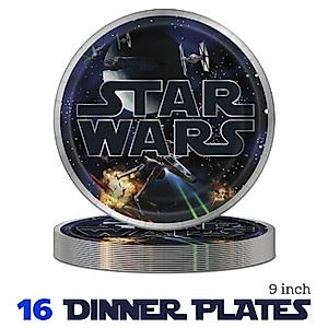 Star Wars Birthday Decorations | Star Wars Party Supplies | Star Wars Plates and Napkins, Star Wars Birthday Banner, Star Wars Tablecloth, Star Wars Paper Cups | Star Wars Party Decorations for 16