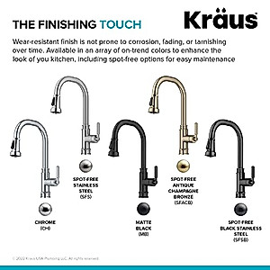 KRAUS Allyn Transitional Industrial Pull-Down Single Handle Kitchen Faucet in Spot-Free Stainless Steel, KPF-4101SFS
