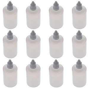 SHUATI 12Pcs Squeeze Drop Bottles, Squeezable Plastic Dropper Bottles, 50ml Transparent Seal Storage, Refillable Eye Liquid Empty Containers
