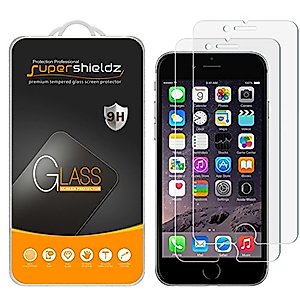 (2 Pack) Supershieldz Designed for iPhone 8 Plus and iPhone 7 Plus (5.5 inch) Tempered Glass Screen Protector, Anti Scratch, Bubble Free