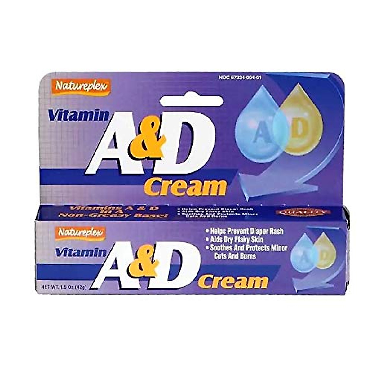 Vitamin A&D Cream Ointment for Diaper Rash and Skin Irritations, 4-ct