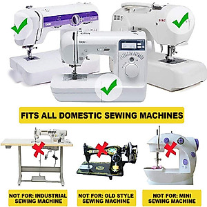 HONEYSEW 3PCS Narrow Rolled Hem Presser Foot Sewing Machine Roll Roller Hemmer Press Feet 3MM,4MM,6MM Hemming Foot for Kit for Low Shank Sewing Machine, Singer, BabyLock, Brother etc.