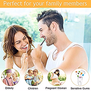 VEGOLS Adult Extra Soft Toothbrush with 20000 Soft Bristles, (Pack of 6) Micro Nano Manual Toothbrushes for Protect Sensitive Gums, Black/White