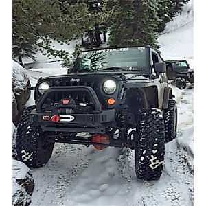 MCE Fenders MCEFFJKG2 Generation II Front Fendor Flares Fits Jeep Wrangler, Black