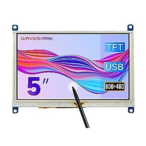 waveshare Raspberry Pi 800X480 5inch HDMI LCD G Resistive Touch Screen LCD HDMI Interface Supports Multi Mini-PCs and Multi Systems Raspberry Pi Banana Pi