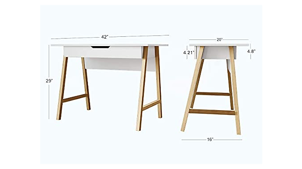 Modern 42" Parma Desk for Home & Office - Stylish Storage