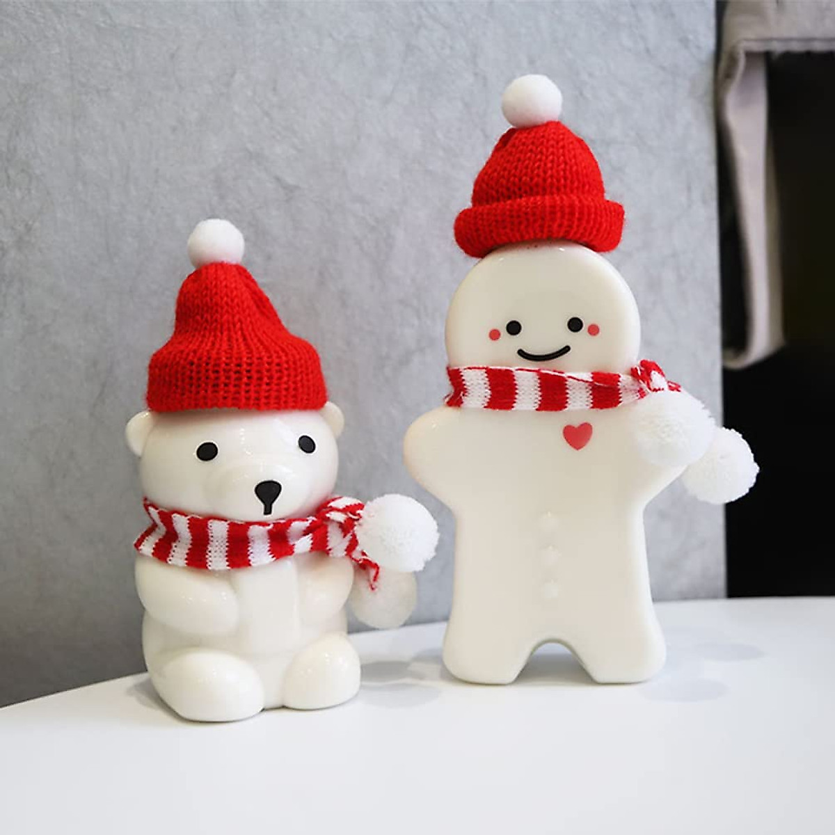 SAFIGLE Gingerbread Bottle 10pcs Christmas Drink Bottle Mini The Pet Decorations Gingerbread Water Bottle