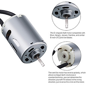 2 Pieces 12V D-Shaft RV Vent Motor, Camper Exhaust Fan Motor, Compatible with Heng's, Elixir, Ventline, Jensen and Similar 6-inch Fan Blades