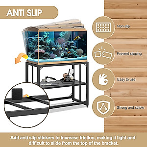 Grehitk Fish Tank Stand, 40 Gallon Aquarium Stand, Metal Aquarium Turtle Tank, Adjustable 2-tier Fish Tank Rack Shelf, Reptile Tank Terrariums Tank Breeder Reptile Tank Stand, Tank not Included