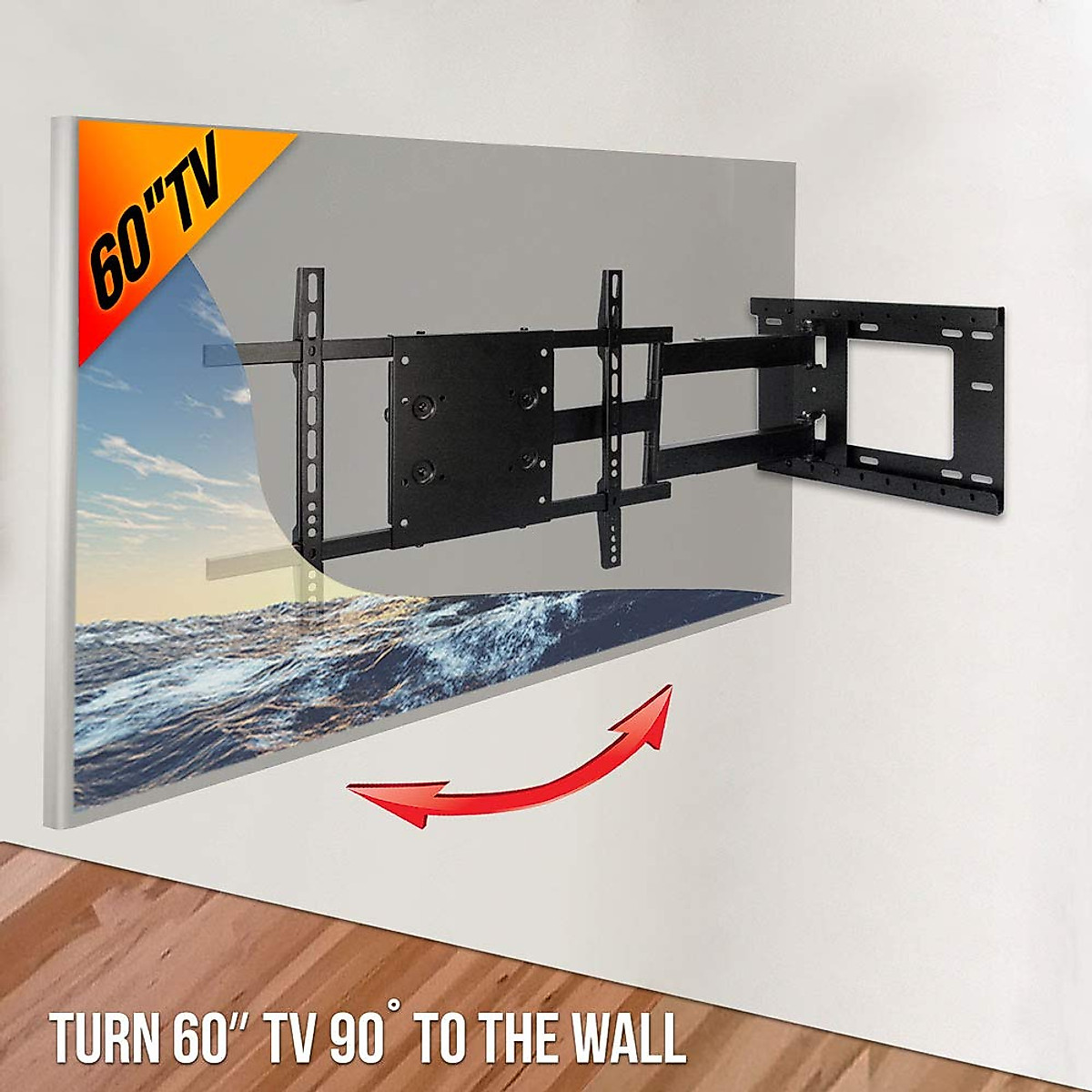Aeon Stands and Mounts 40200 full motion TV wall mount with 28" Extension (Black)