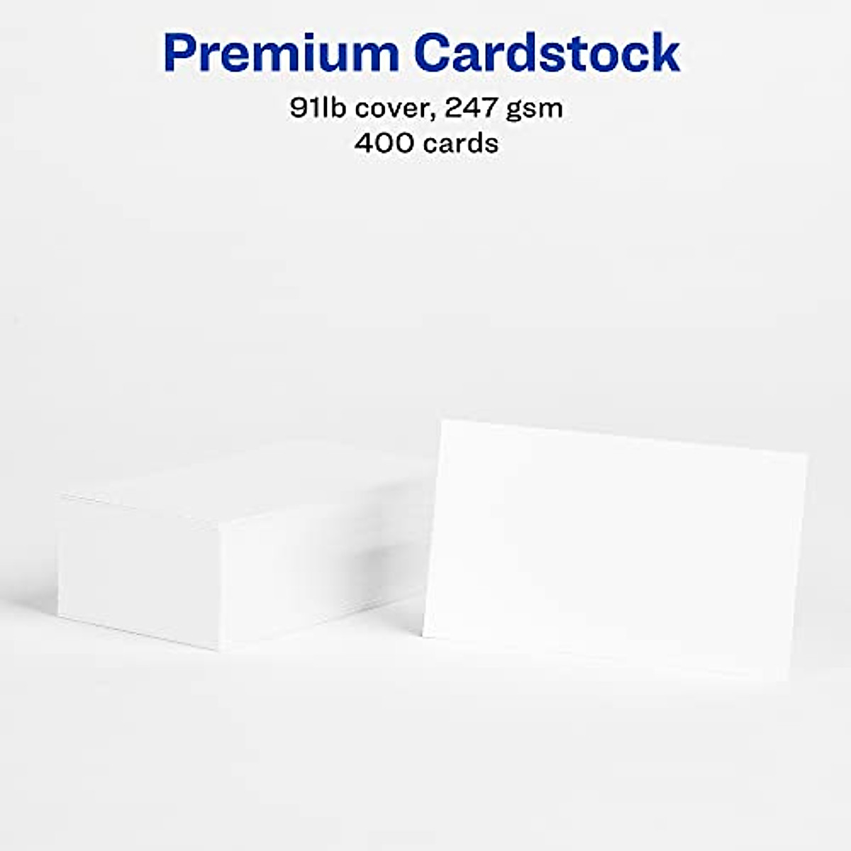 Avery Clean Edge Printable Business Cards with Sure Feed Technology, 2" x 3.5", White, 400 Blank Cards for Laser Printers (5877)