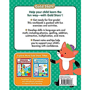 First Grade Big Workbook Ages 6 - 7: 220+ Activities, Phonics, Spelling, Reading, Language Arts, Math, Space, Measurement and Time (Gold Stars Series)