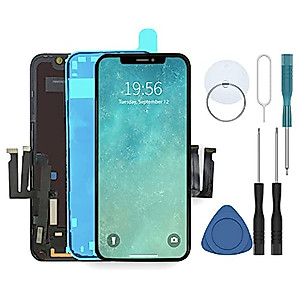 for iPhone 11 6.1 Inch LCD Digitizer Display 3D Touch Screen Replacement Full Complete Frame Assembly with Repair Tools Kit Waterproof Adhesive for A2111 A2223 A2221