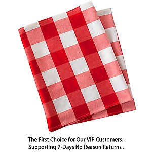 ShinyBeauty Buffalo Check Table Runner 13''x72'' Red and White Cotton Checkered Table Runner Buffalo Plaid Table Cover for Family Dinners Plaid Table Runner for Farmhouse Gingham Table Runner
