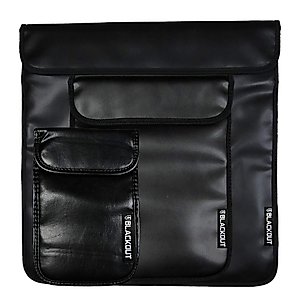 BLACKOUT RFID Blocking Faraday Cage Privacy Bag EMP Bag Combo for Laptops, Tablets Smartphones TB Hard Disk SSL Drives iPad iPhone Galaxy Passports Credit Cards