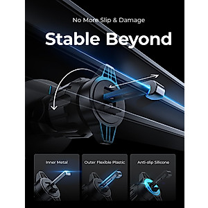 LISEN for Magsafe Car Mount Charger [20 Strong Magnets], for Magsafe Car Charger, Hands Free 15W Wireless Car Charger for iPhone 15, Universal Phone Mount for Car Wireless Charger Fits iPhone 14 13 12