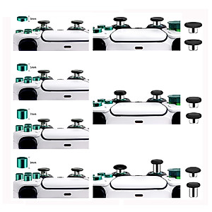 Magnetic Metal Buttons Accessories for PS4 PS5 Controller, Adjustable Height Thumbticks Replacement Parts for PS4 & PS5 controller,Includes Magnetic Base, Joysticks,Actinon Buttons & Dpad(Green)