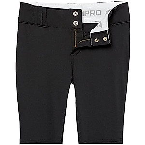 Tournament Traditional Low-Rise Softball Pants, Girls' X-Large, Black