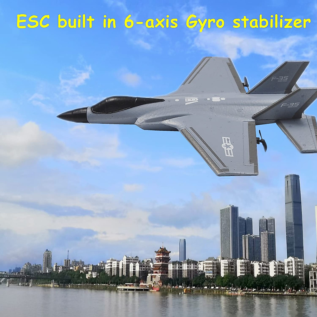 Vecktodisy RC Airplane,2 Channels RC Plane Ready to Fly,2.4Ghz Remote Control Airplane F35,Easy to Control and Durable Remote Control Plane for Kids Beginner