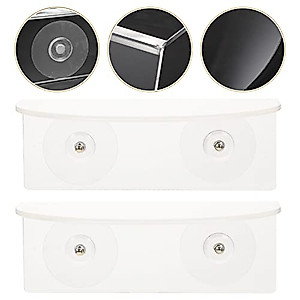 GANAZONO 1 Set Plant Support Plant Shelf Bonsai Stand Indoor Plant Pot Clear Plant Pot Wall Mount Floating Shelf Suction Cup Pot Racks Practical Plant Holders Suction Cup Plant Holders