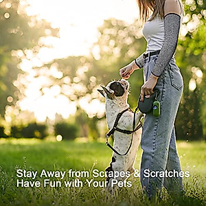 IEOVO Protective Arm Sleeves, Level 5 Protection Cut Resistant Sleeve, Anti Abrasion Arm Protectors Cut Heat Resistant Sleeve Safety Arm Guard for Garden Kitchen Farm (Grey)