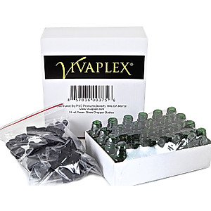 Vivaplex, 24, Green, 15 ml (1/2 oz) Glass Bottles, with Glass Eye Droppers