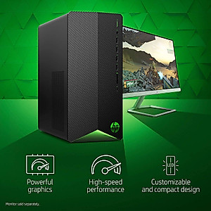 HP Pavilion Gaming Desktop PC Computer, AMD Ryzen 5 4600G, GTX 1650 Super, 16GB RAM, 1TB SSD, WiFi, Bluetooth, HDMI, Windows 10 Home