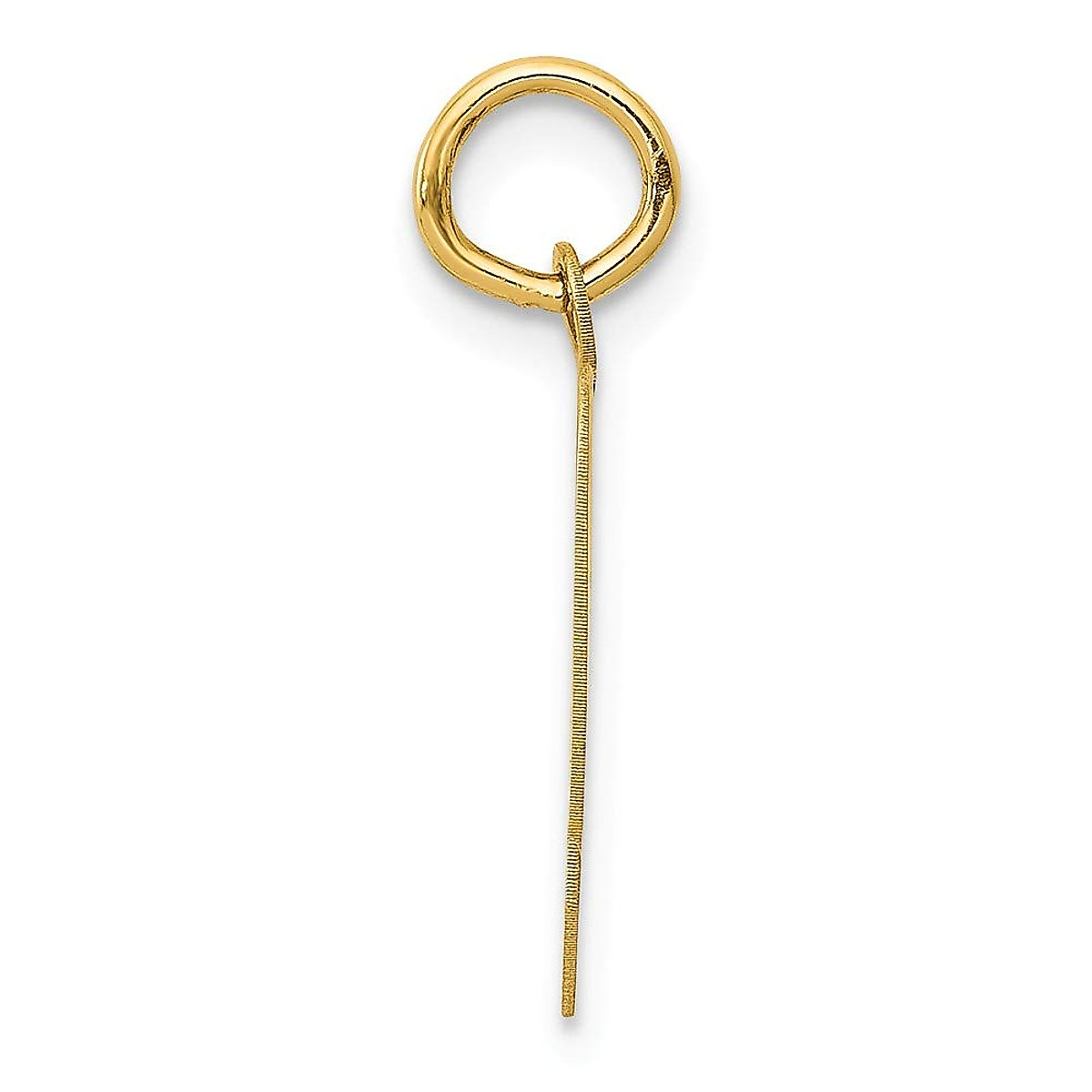 Solid 14k Yellow Gold Initial Letter Q Alphabet Charm Pendant