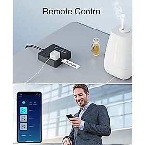 Smart Plug Power Strip, WISEBOT USB Surge Protector with 3 Individually Controlled Smart Outlets and 3 USB Ports, Works with Alexa Google Home, WiFi Timer Plug Extender for Travel, UL, 2.4G WiFi Only