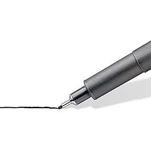 STAEDTLER Pigment Liner Fineliner Pens with Assorted Line Width - Black (Set of 8)