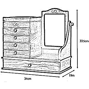 Yalych Solid Wood For Ladies jewellery case Jewelry Organizer