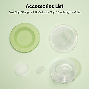 bonoch Collector Cup Include 1 Milk Collector Cup, 1 Dust Cap, 1 Flange, 1 Valves, 1 Diaphragm, Breastfeeding Essentials for bonoch Wearable Electric Breast Pump BPA Free, Dishwasher Safe, FDA Cleared