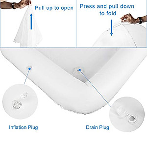 1PCS Inflatable Serving Bars and 3PCS Mesh Food Umbrella Covers Tent for Outdoor,Keep Salads Beverages Ice Cold - For Parties Indoor & Outdoor BBQ, Picnic Pool Party Supplies Luau Cooler